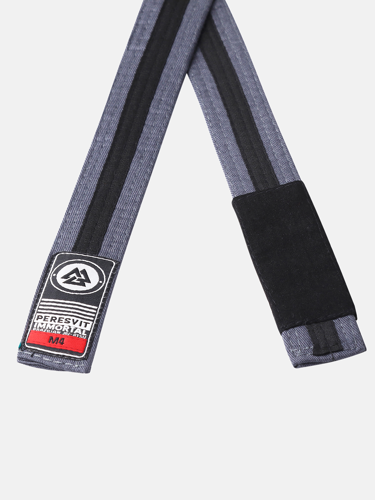 Kid's BJJ Gi Belt Grey Black Stripe